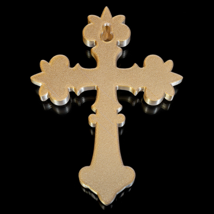 3D Printable Ornate Cross by Stlflix