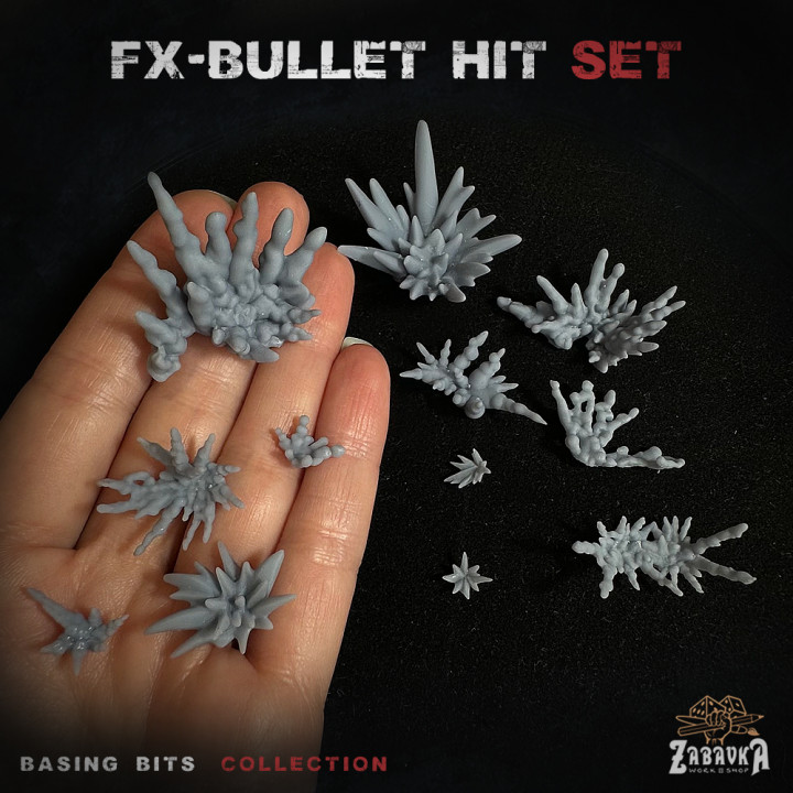3D Printable FX-Bullet hit - Basing Bits by Zabavka Workshop
