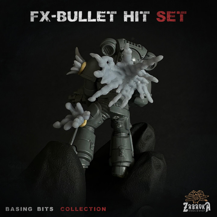 3D Printable FX-Bullet hit - Basing Bits by Zabavka Workshop