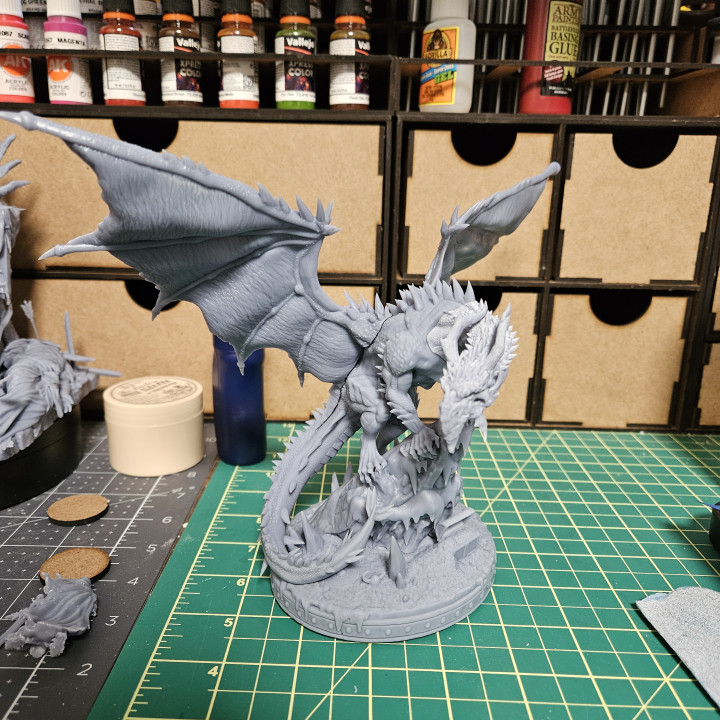 3D Print of Ice Dragon - Frostbite - April 2024 - Uncharted Kingdoms by ...