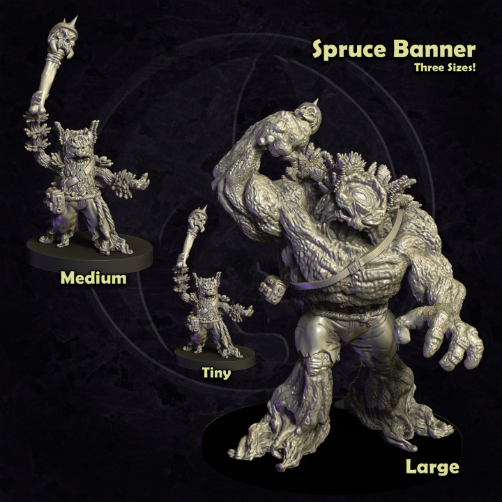 3D Printable Spruce Banner - A Male Plantient Spruce Tree by Dark ...