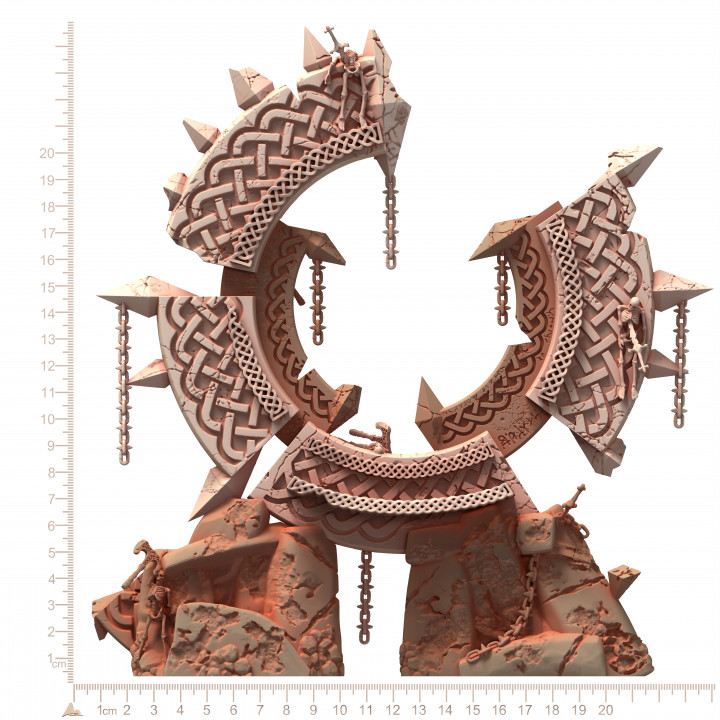 3D Printable 028 CHAOS CELTIC Nectal Lithchroin Gate by Printerra Studios