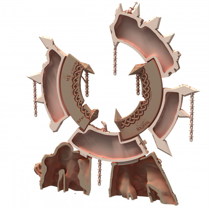 3D Printable 028 CHAOS CELTIC Nectal Lithchroin Gate by Printerra Studios
