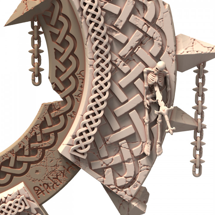 3D Printable 028 CHAOS CELTIC Nectal Lithchroin Gate by Printerra Studios