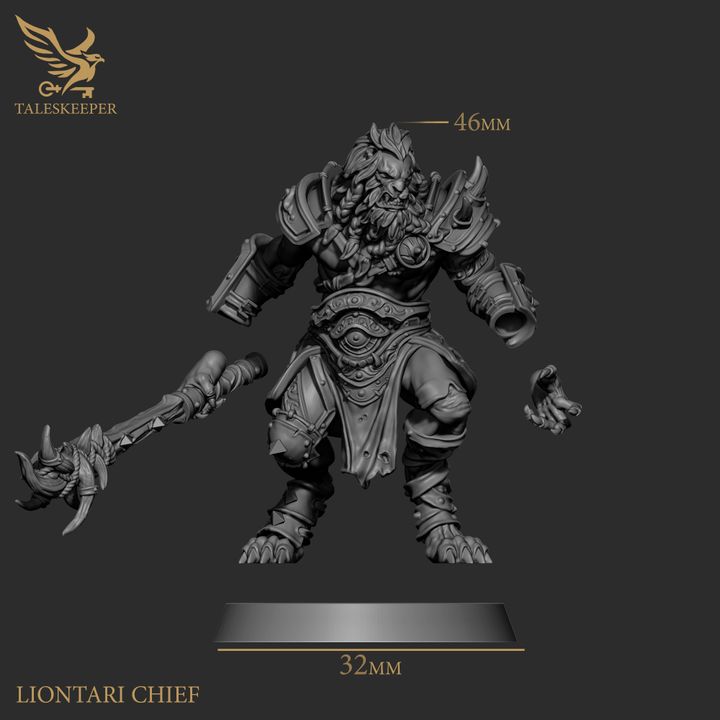 3D Printable LIONTARI CHIEF (March) by Tales Keeper