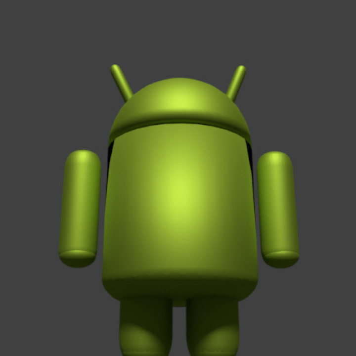 3D Printable Android Bot 3D Model - Ready for Your Touch! by Techtodown
