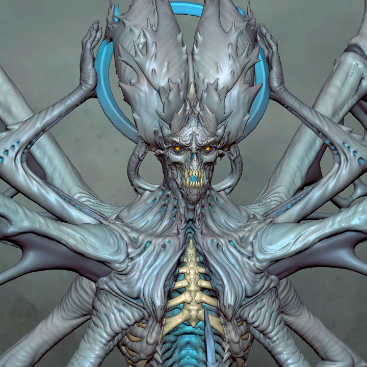 3D Printable Lich (75mm base) by Creature Armory