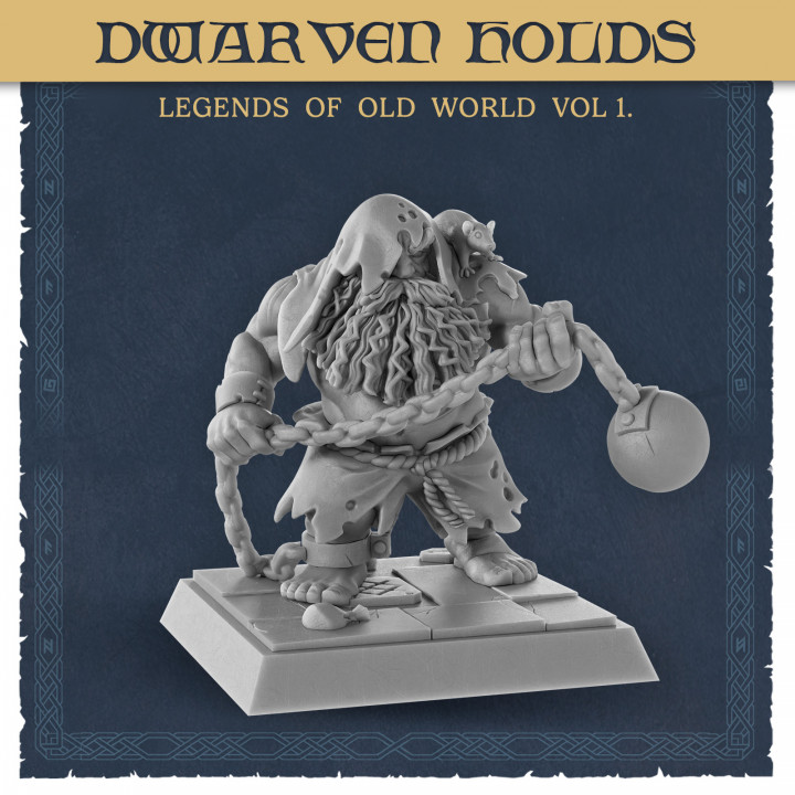 3D Printable RPG Character Dwarf Male Prisoner - Dwarven Holds by Titan ...