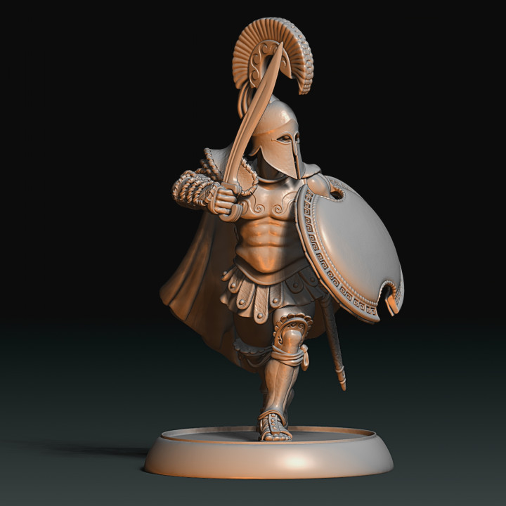 3D Printable Ancient Greek Hyspaspist - 5 Miniatures - 32mm by TheGoodBrick