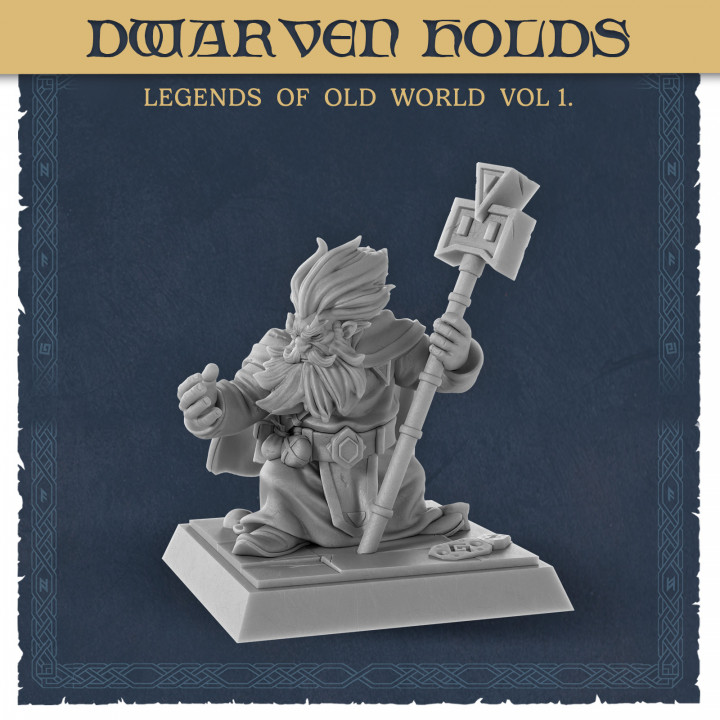 3D Printable RPG Character Dwarf Male Wizard A - Dwarven Holds by Titan ...