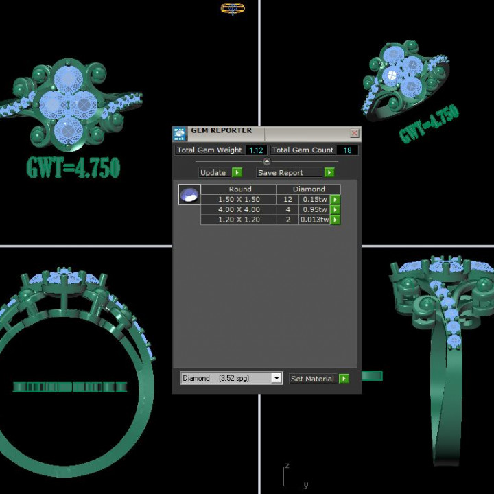 3D Printable Wedding Ring by Aviation