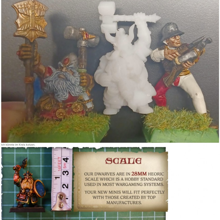 3D Print of Dwarf Clan Warriors Command Group - Dwarven Holds by ...