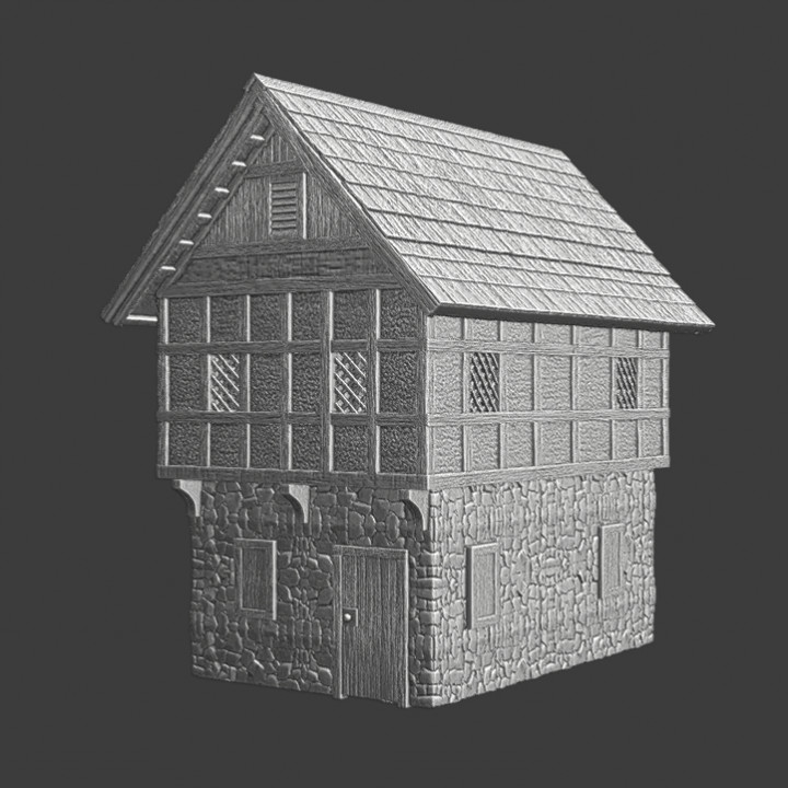 3D Printable Medieval stone House Model - Wargaming props by Northern ...
