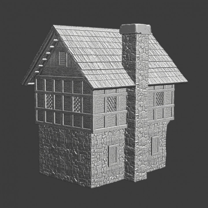 3D Printable Medieval stone House Model - Wargaming props by Northern ...