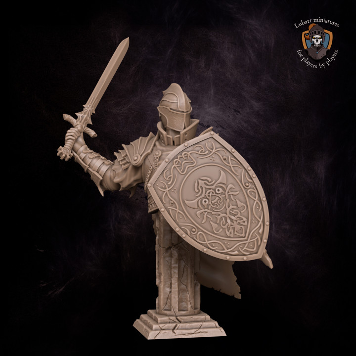 3D Printable Knight Zaker Bust by Lubart Miniatures