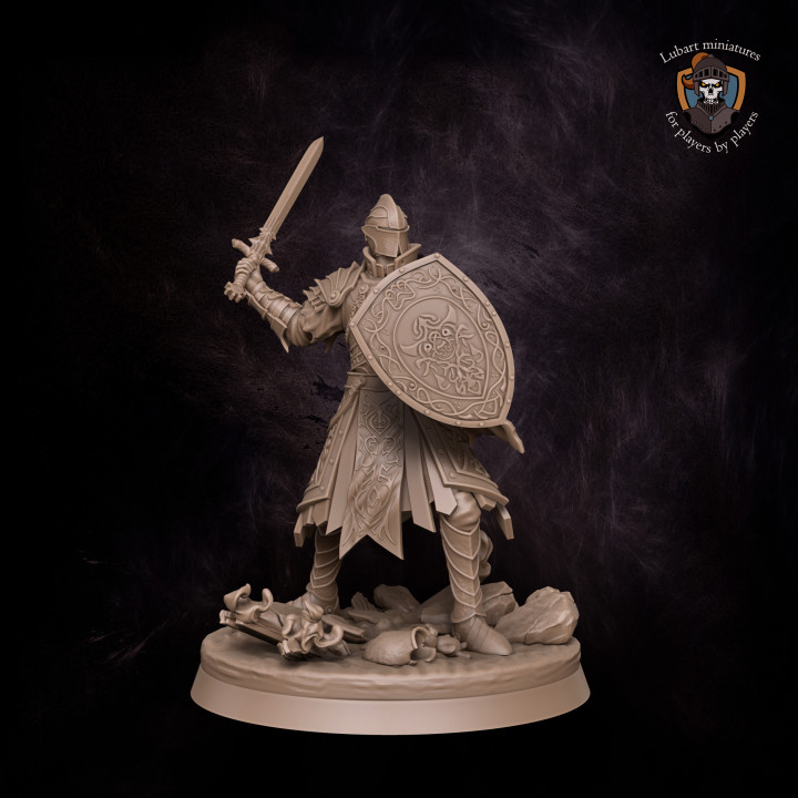 3D Printable Knight Zaker 75mm by Lubart Miniatures