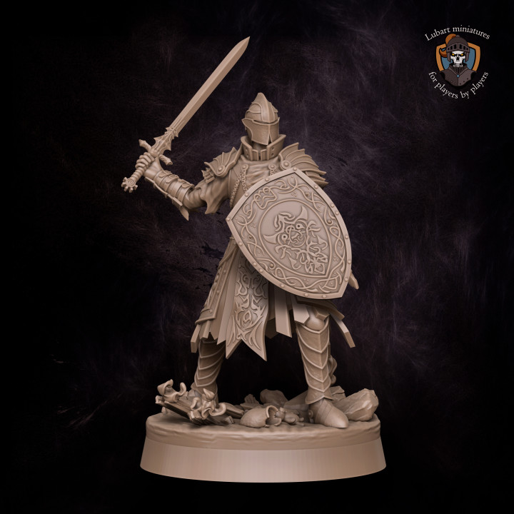 3D Printable Knight Zaker 32mm by Lubart Miniatures