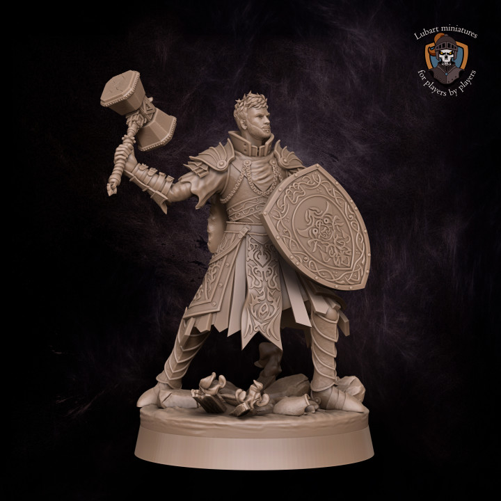 3D Printable Knight Zaker 32mm by Lubart Miniatures