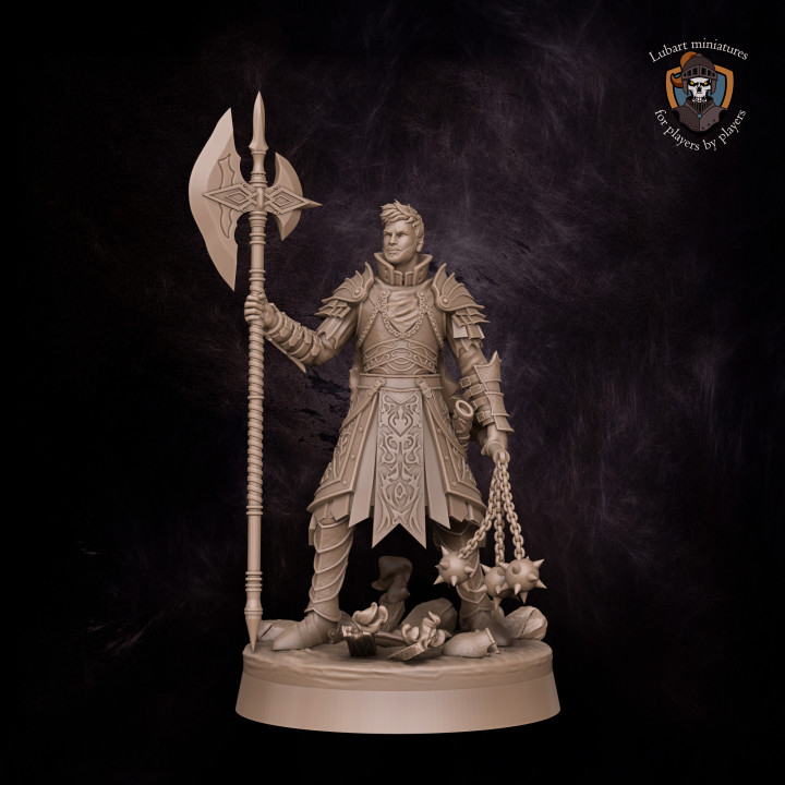 3D Printable Knight Zaker 32mm by Lubart Miniatures