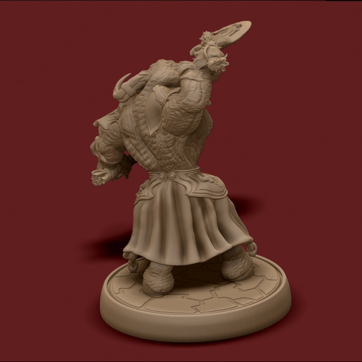 3D Printable table games, fighting minotaur by Figures3d