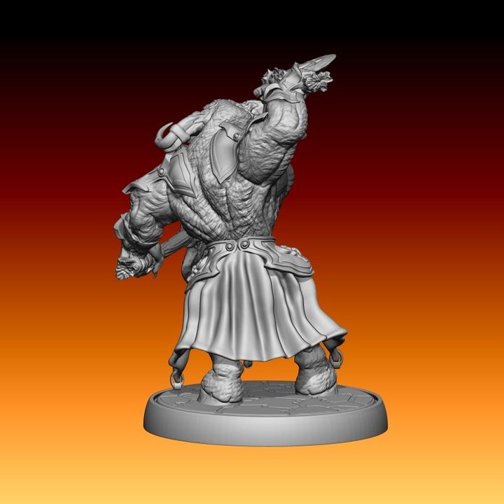 3D Printable table games, fighting minotaur by Figures3d