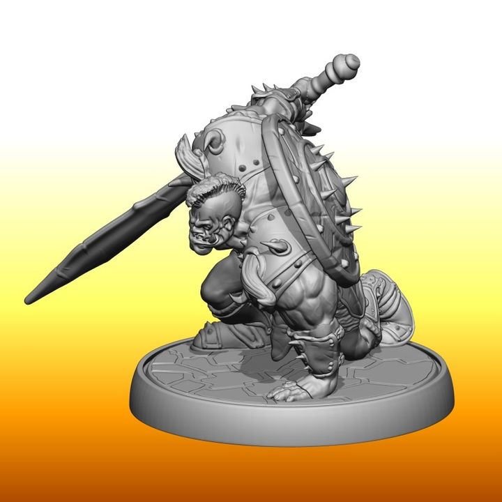 3D Printable bad ass orc warrior by Figures3d
