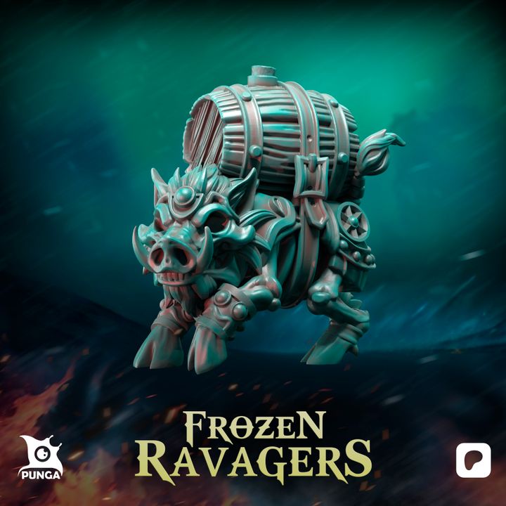 3D Printable Frozen Ravagers Complete team by Punga Miniatures