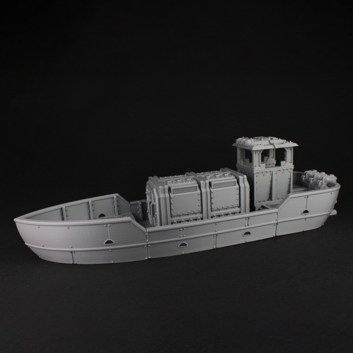 3D Printable Scum City - Cargo Ship by Tesseract Tomb