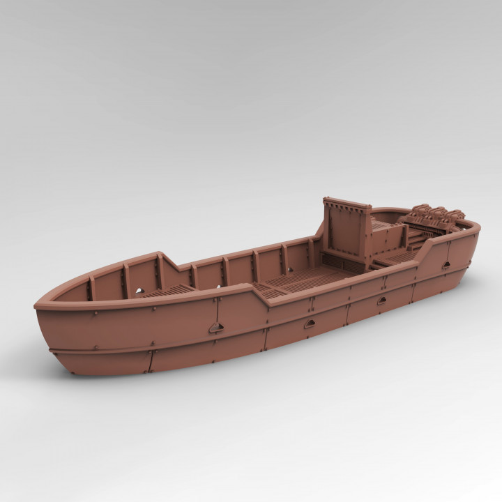 3D Printable Scum City - Cargo Ship by Tesseract Tomb