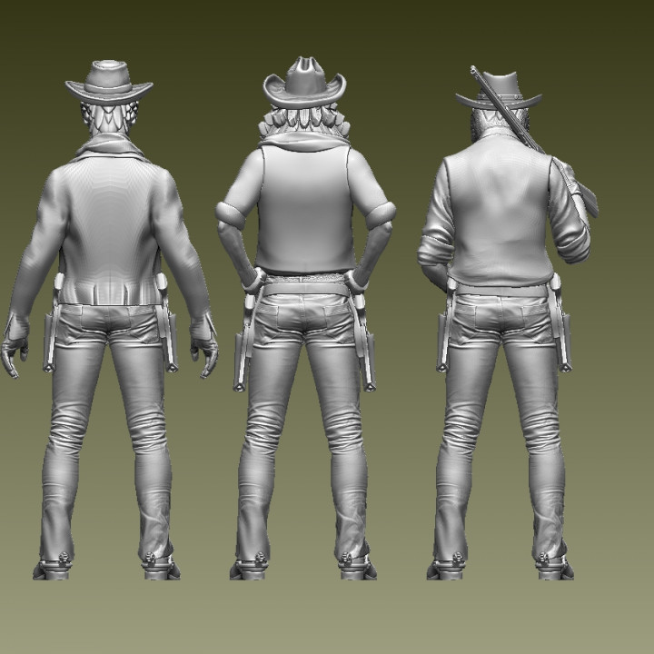 3D Printable COWBOYS by Dmitry Tishchenkov