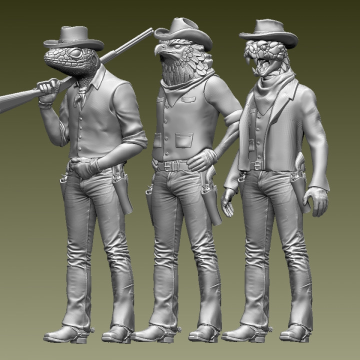 3D Printable COWBOYS by Dmitry Tishchenkov