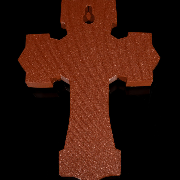 3D Printable Carved Cross by Stlflix