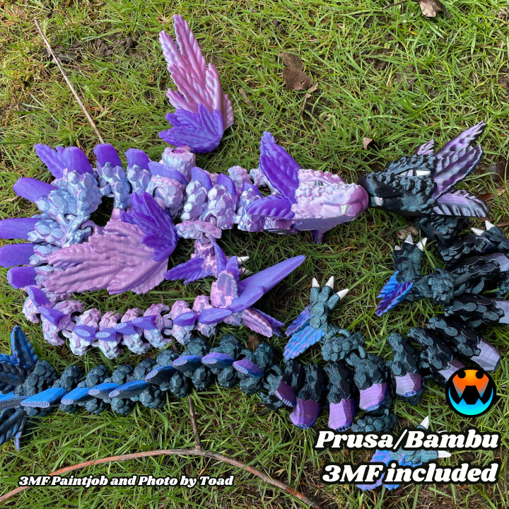 3D Printable Axolotl Dragon by Cinderwing3D