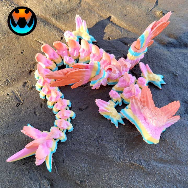 3D Printable Axolotl Dragon by Cinderwing3D