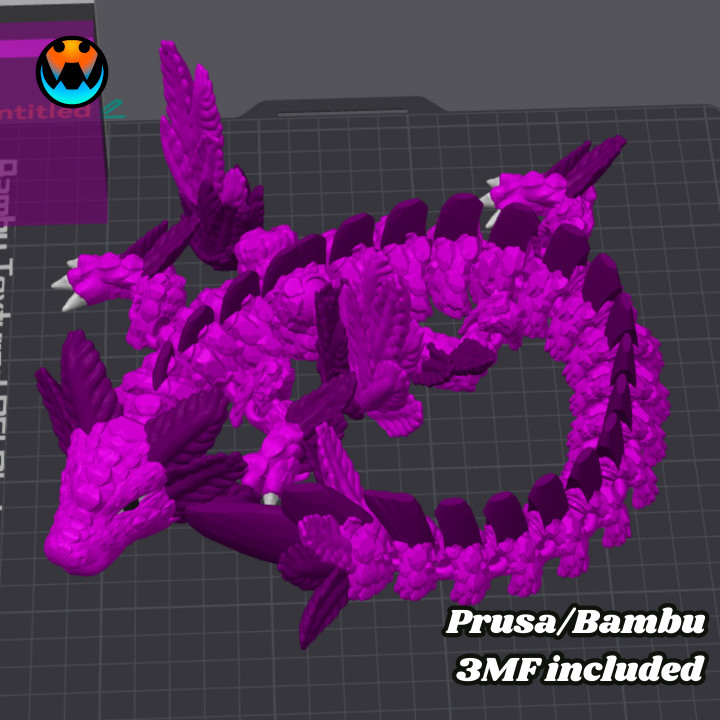 3D Printable Axolotl Dragon by Cinderwing3D