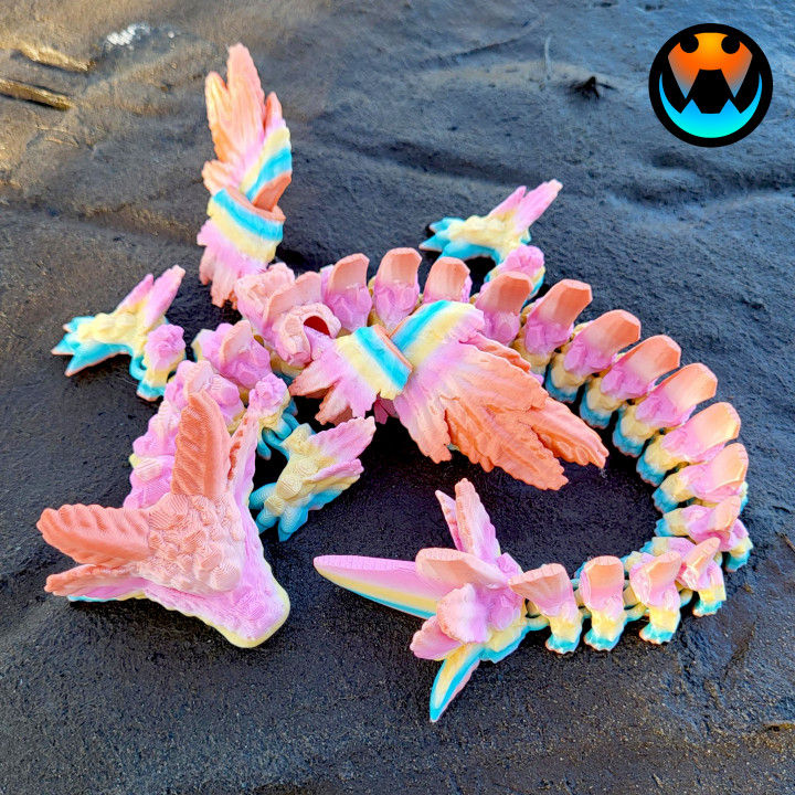 3D Printable Axolotl Dragon by Cinderwing3D