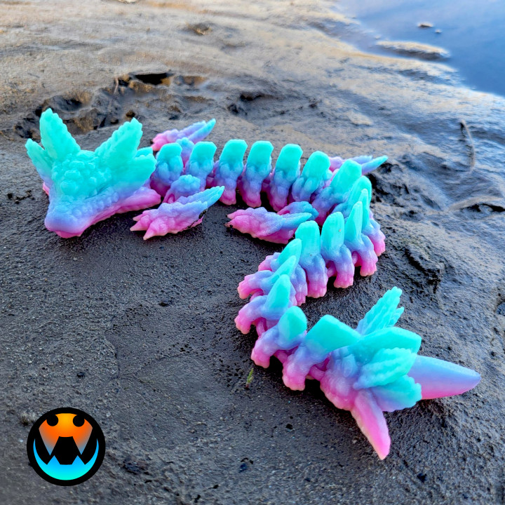 3D Printable Axolotl Dragon by Cinderwing3D