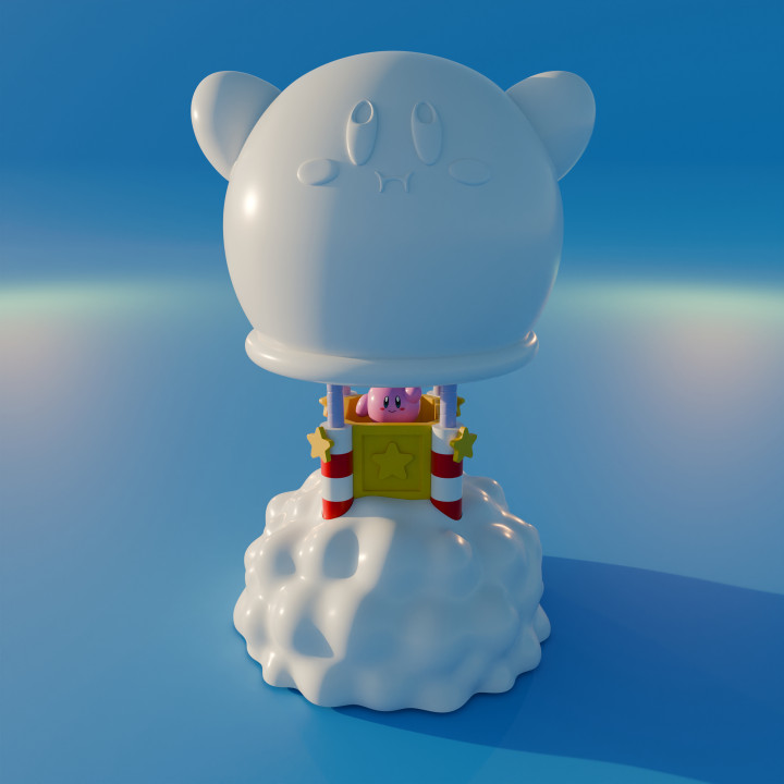 3D Printable KIRBY 3D HOT AIR BALLOON CLOUD TABLE LAMP by Cristian