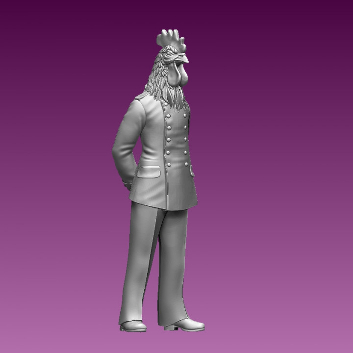 3D Printable rooster man by Dmitry Tishchenkov
