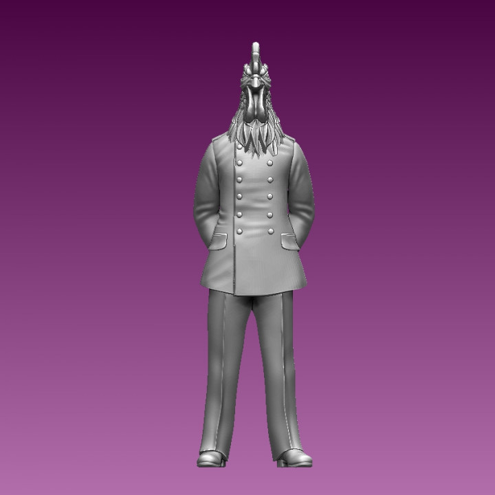 3D Printable rooster man by 3Dimontis
