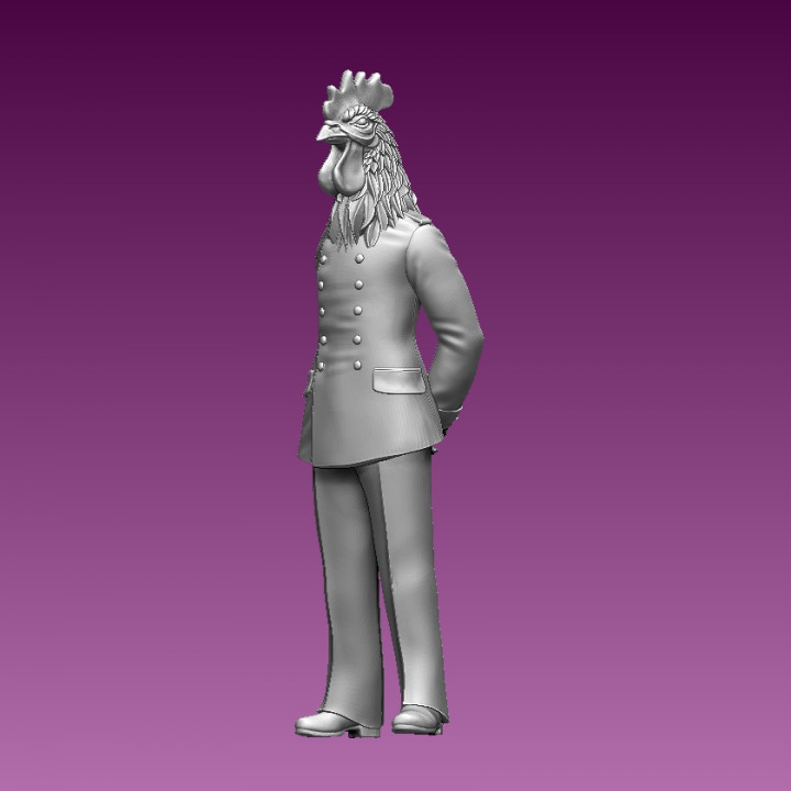 3D Printable rooster man by 3Dimontis