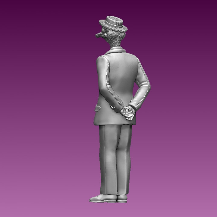 3D Printable ostrich man by 3Dimontis