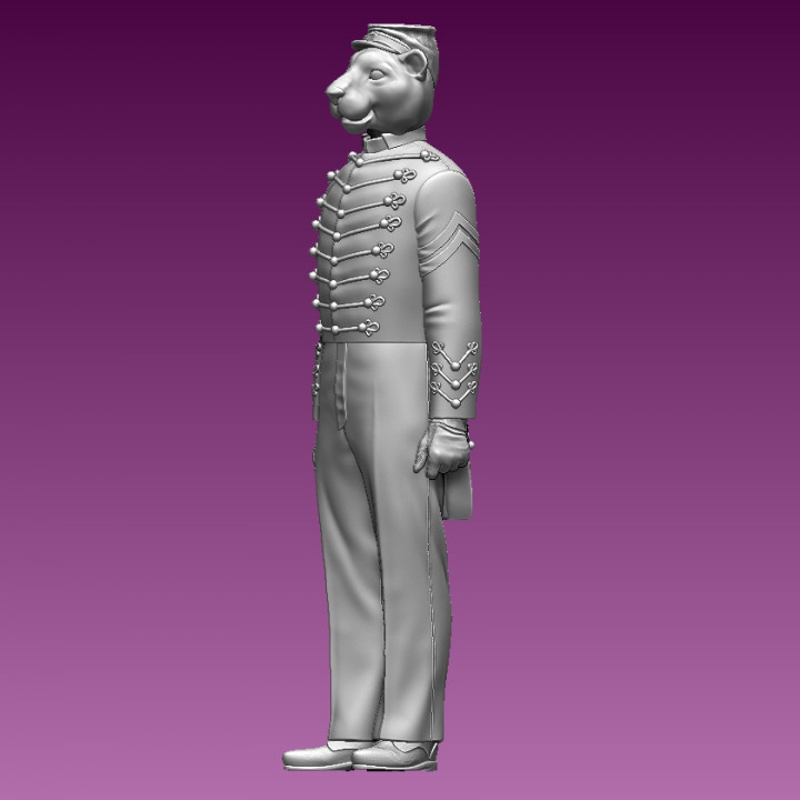 3D Printable panther man by 3Dimontis