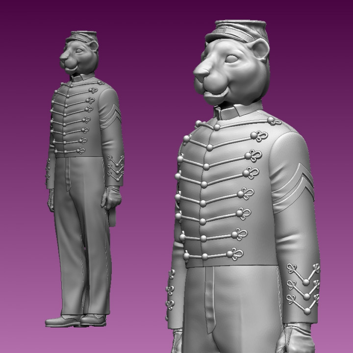 3D Printable panther man by 3Dimontis