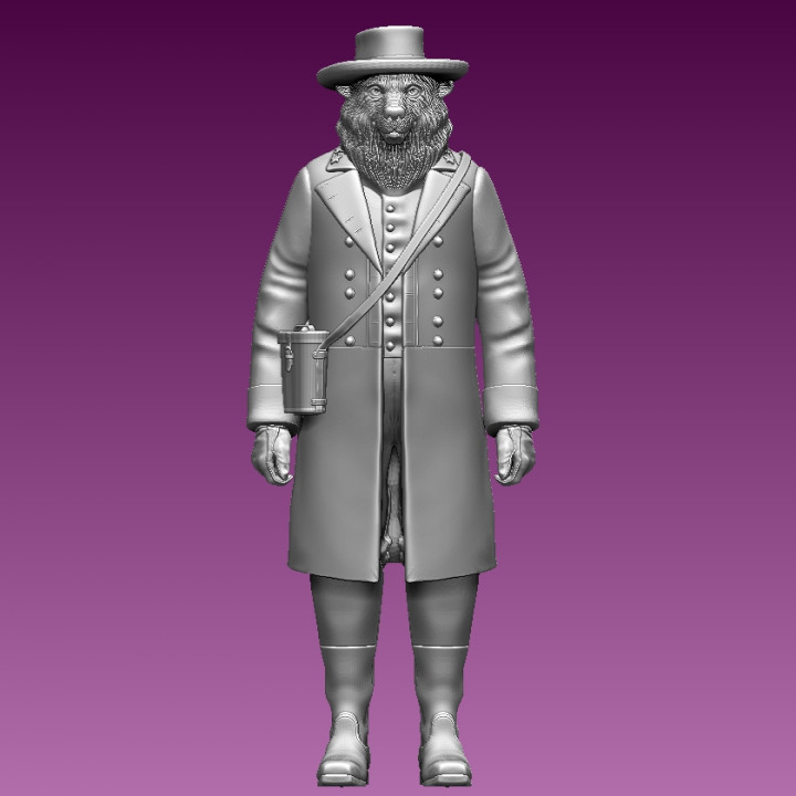 3D Printable bear man by Dmitry Tishchenkov