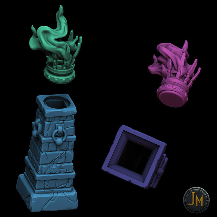 3D Printable Flame Pillar by Jandro Marquez