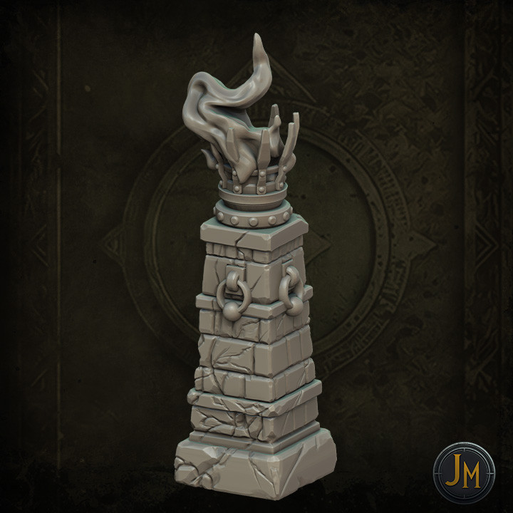 3D Printable Flame Pillar by Jandro Marquez