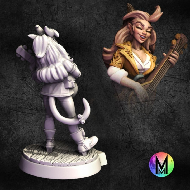 3D Printable Female Tiefling Set - Bard, Fighter / Barbarian, Rogue, Monk, Druid, Sorcerer (Set ...