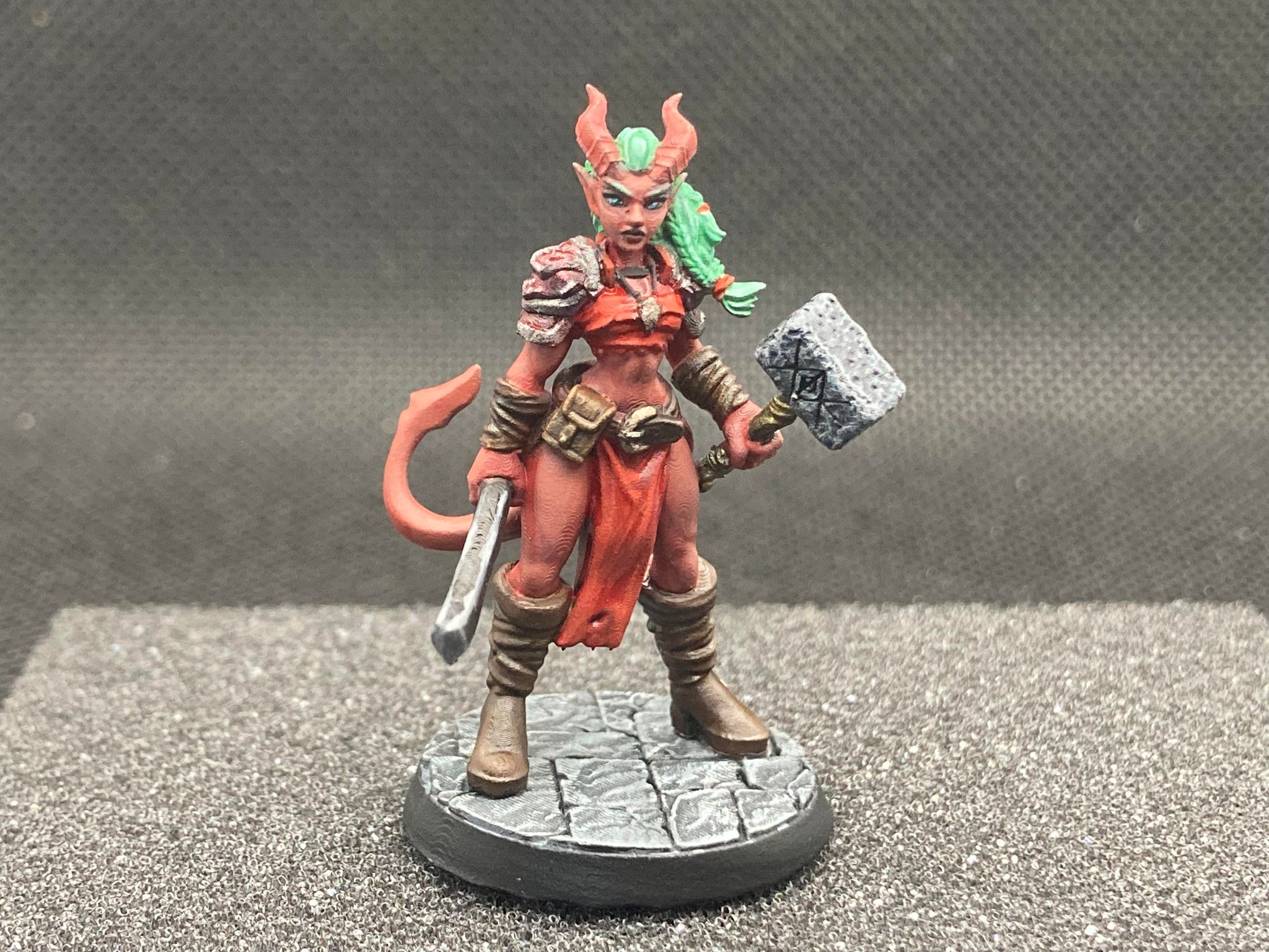 3D Printable Female Tiefling Set - Bard, Fighter / Barbarian, Rogue, Monk, Druid, Sorcerer (Set ...
