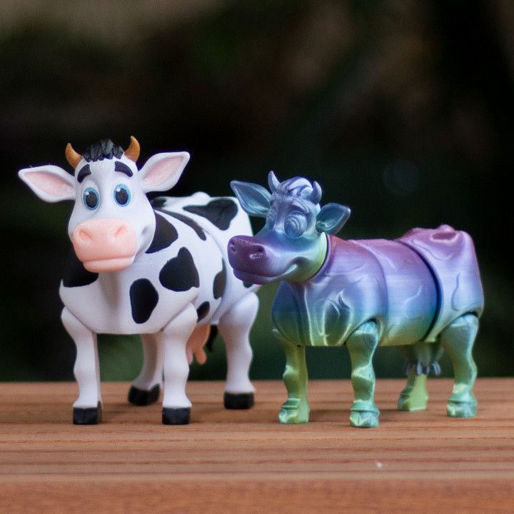 3D Printable COW, FLEXI, PRINT-IN-PLACE by Rogi Studios